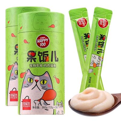 顽皮happy100猫零食 果饭儿鸡肉猫条猫湿粮猫罐头 成幼猫通用猫咪