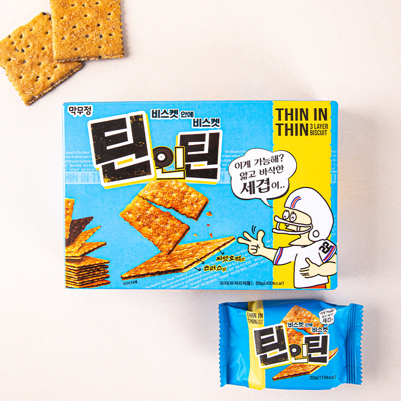韩国进口LIKESKY叠叠脆饼干原味巧克力味夹心饼干办公休闲零食