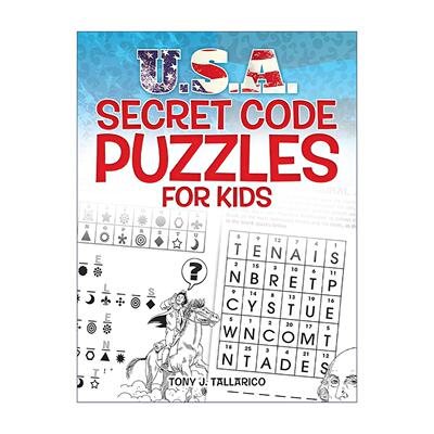 英文原版 U.S.A.Secret Code Puzzles for Kids 儿童美国密码谜题集 历史文化科普 益智游戏活动书 英文版 进口英语原版书籍
