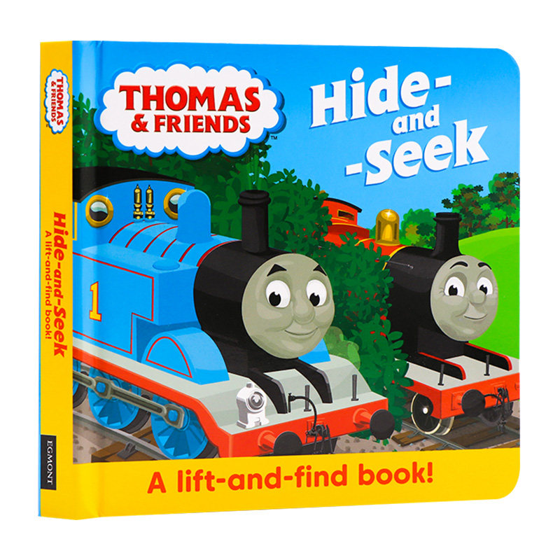 Thomas and Friends Hide Seek英文原版绘本托马斯和他的朋友们躲猫猫捉迷藏趣味互动纸板翻翻书儿童英语启蒙图画故事书_虎窝淘