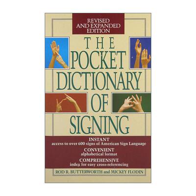 英文原版 The Pocket Dictionary of Signing 手语袖珍词典 Mickey Flodin 英文版 进口英语原版书籍
