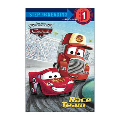 英文原版 Step into Reading 1 Race Team Disney Pixar Cars 赛车队 迪士尼 皮克斯 赛车总动员 同名电影改编 进口英语原版书籍