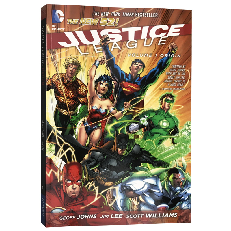 Justice League Vol. 1 Origin英文原版书正义联盟第1卷起源新52超级英雄漫画杰夫琼斯美国DC漫画公司英文版进口英语书籍_虎窝淘