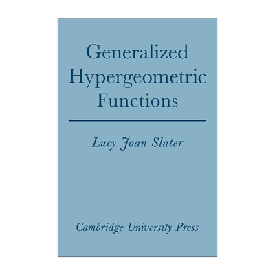 英文原版 Generalized Hypergeometric Functions 广义超几何函数 Lucy Joan Slater 英文版 进口英语原版书籍