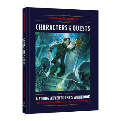 英文原版 Characters and Quests Dungeons and Dragons 角色和任务 龙与地下城年轻冒险家 创造英雄 游戏活动书 英文版进口英语书