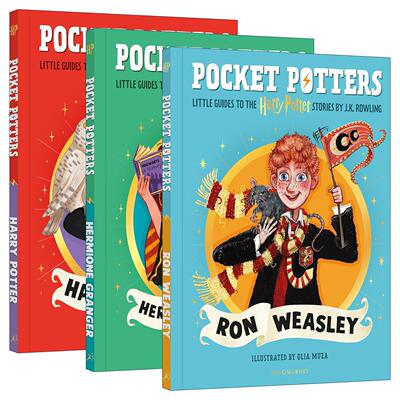 英文原版 Pocket Potters 哈利波特系列人物漫画小指南 3本套装 精装彩色插画 英文版 进口英语原版书籍
