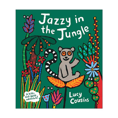 英文原版 Jazzy in the Jungle 丛林里的狐猴 儿童动物主题启蒙认知纸板书绘本 小鼠波波作者Lucy Cousins 进口英语原版书籍