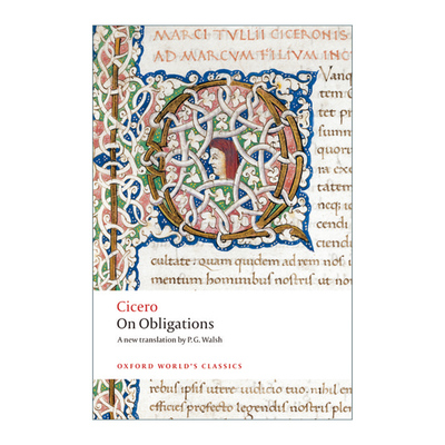 英文原版 On Obligations 西塞罗 论义务 牛津世界经典系列 英文版 进口英语原版书籍