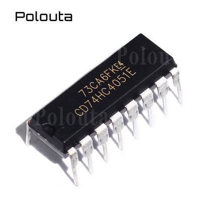 CD74HC4051E  DIP16 直插模拟开关芯片IC POLOUTA