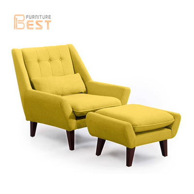 Vioski chair with ottoman 北欧设计师布艺单人沙发椅加脚踏