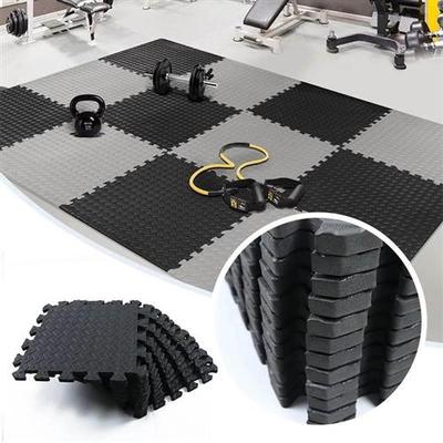 12PCS 30*30cm Sports Protection Gym Mat EVA Leaf Grain Floor