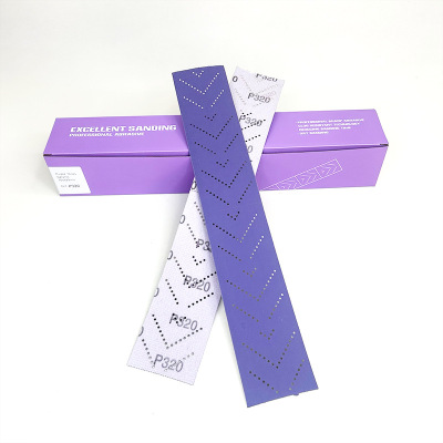 PC77 薄膜基 盒装 紫色70x420 多孔旋风长条砂纸陶瓷紫砂长方形