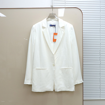 意大利奢品Tru撤柜 女款  白色休闲西装外套 E312