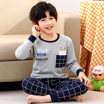 纯棉内衣套装男童春秋