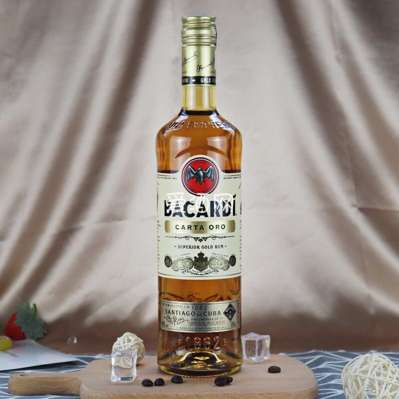 进口洋酒 百加得金朗姆酒 BACARDI RUM 烘培调酒基酒烈酒 750ML