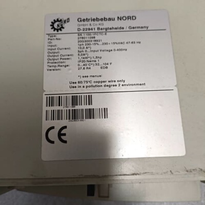 议价 NORDAC SK 1100/1FCTC-E 变频器 可维修