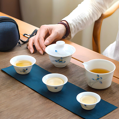 旅行茶具云火窑便携式盖碗