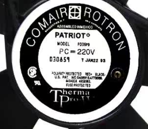 COMAIR ROTRON PATRIOT MODEL PD36P9 220V 17CM 17251