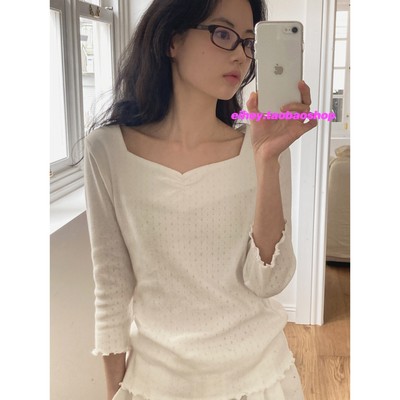 上衣气质七分袖打底韩系秋日款