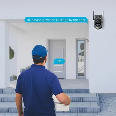 4K 8MP WiFi Surveillance Camera,AI Human Detect, Dual Lens,