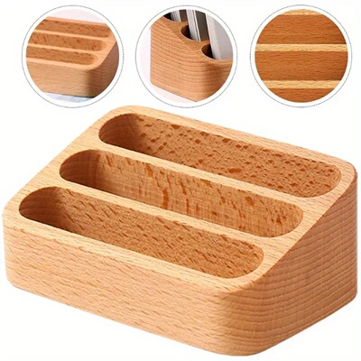 Wood Desktop Business Card Display Stand Business Card Hold