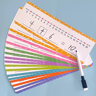 Addition Subtraction Training Cards Dry Erase Number Line C
