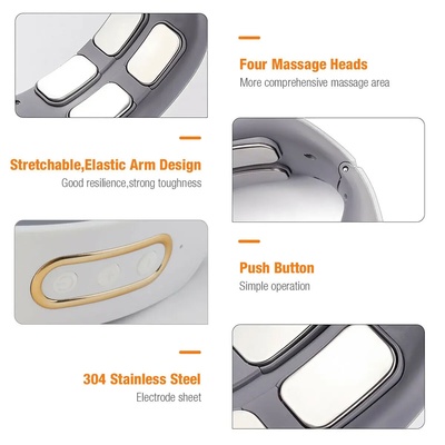 Electric Neck Shoulder Pulse Massager Kneading 4 Head TENS