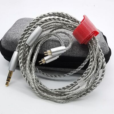 高解析4股镀银线材mmcx0.78针耳机升级线 特价库存耳机线便宜处理