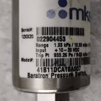 MKS Baratron压力开关，型号41B11DCA1BA