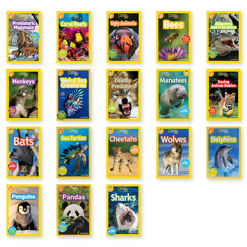 二级动物 18册美国国家地理分级读物 National Geographic KIDS Readers Lv2英文原版儿童百科书动物系列全彩 ...