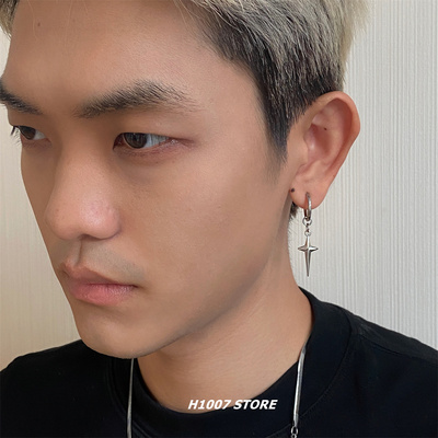 新款小众耳环钛钢中性风饰品