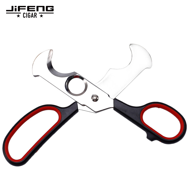 JIFENG季风经典德国不锈钢刀刃礼盒装包装便携PC塑料手柄雪茄剪刀