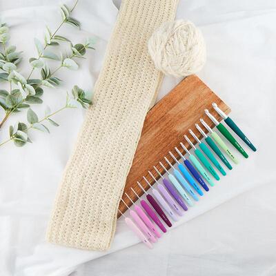 印度进口KnitPro Waves 铝质钩针 2.0-12.0mm编织工具 糖果色