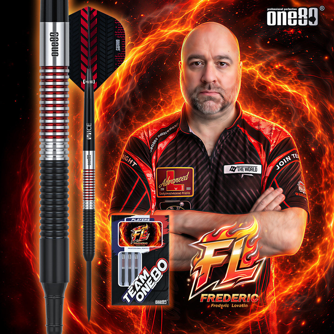 2026新品ONE80 Player Frederic Lovatin软式硬式钨钢飞镖套装