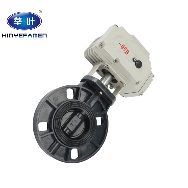 D971X-10S UPVC电动蝶阀电动塑料蝶阀DN50 65 80 100 125 150_虎窝淘