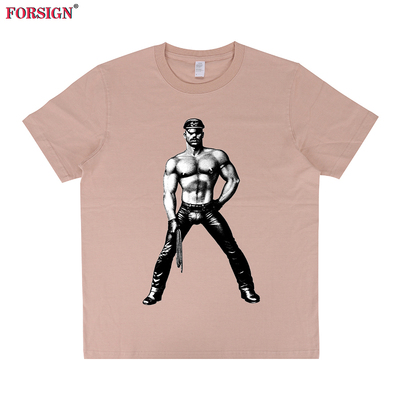 汤姆tom咔叽美式复古男女短袖T恤