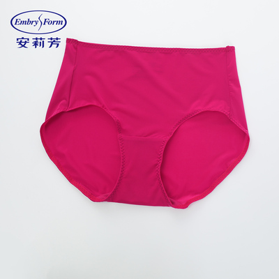 安莉芳专柜新品净色薄款高腰三角裤女士舒适包臀内裤EPY0420