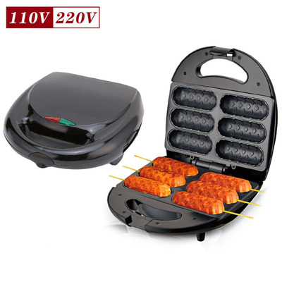 Hot dog machine pan frying grilled sausage  pancake stand