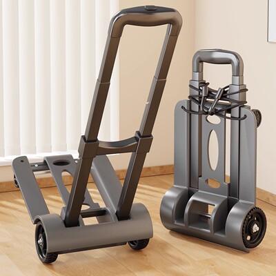 Hand pulled cart, folding luggage trailer, handling trolley,