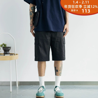 NUMBERSALT工装贴布短裤