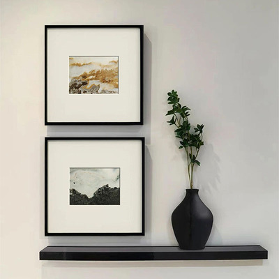 一石，一景 北欧复古玄关家居装饰画法式简约小众艺术风景壁挂画
