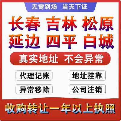 吉林长春个体工商户营业执照代办理公司注册销转让核定征收申年报