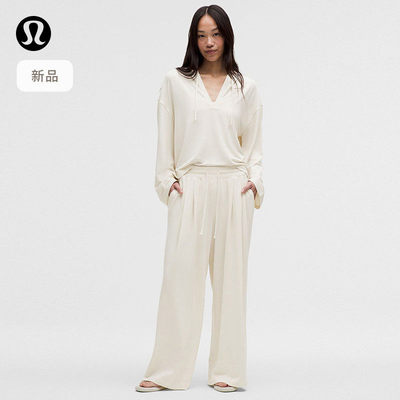 BeCalm女士高腰褶饰加宽