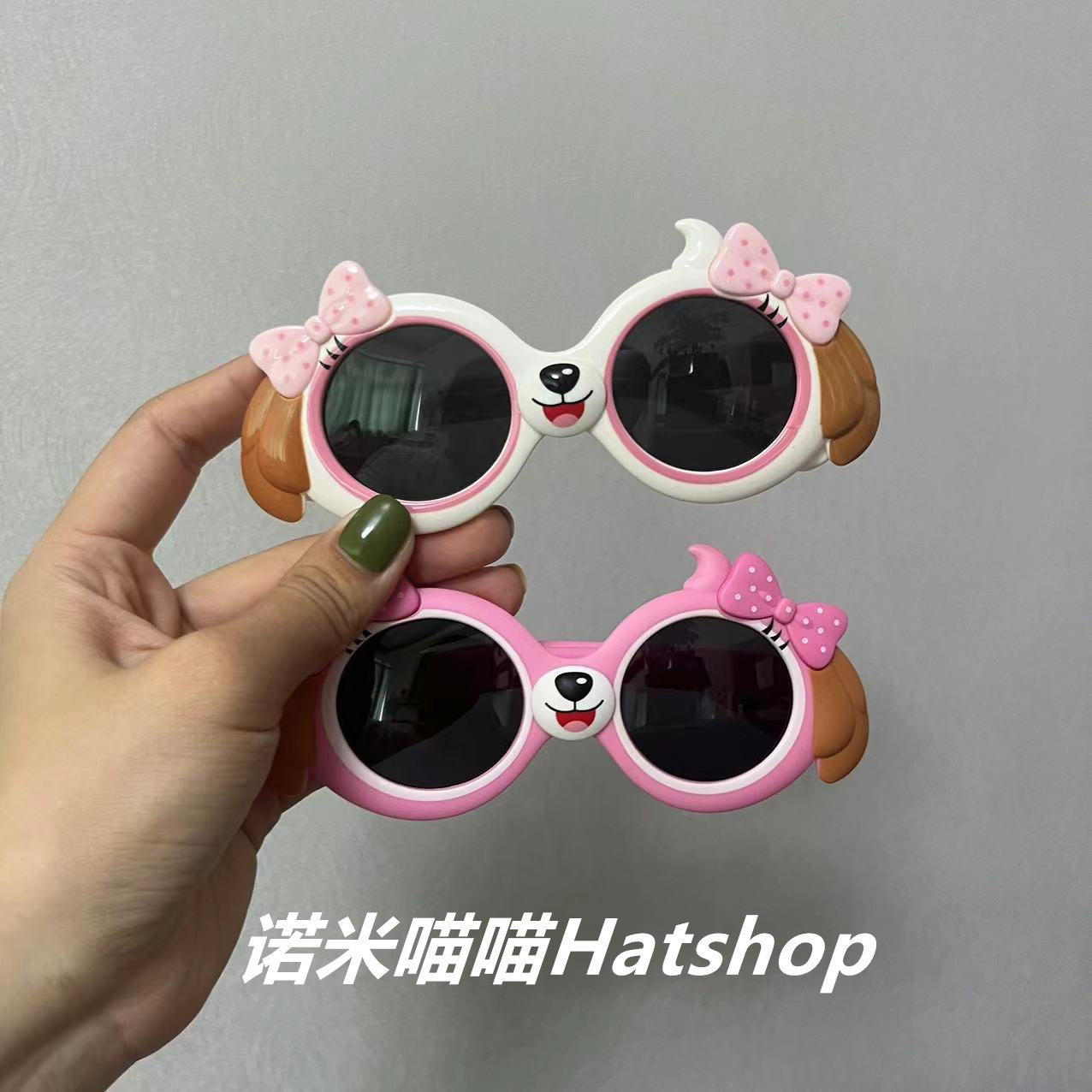 儿童眼镜女童卡通可爱小狗宝宝偏光太阳镜防紫外线小女孩遮阳墨镜