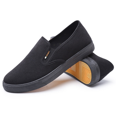 3513老北京布鞋休闲鞋男防滑透气爸爸开车鞋牛筋底黑布鞋一件代发