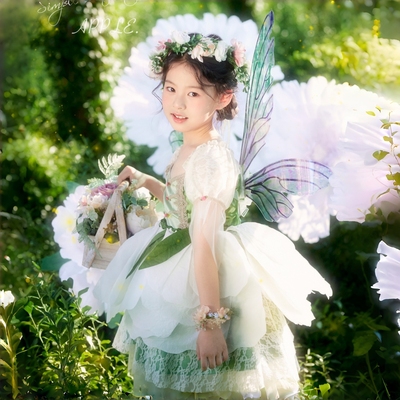 儿童花仙子礼服女童小精灵森系裙