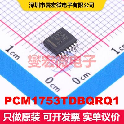 PCM1753TDBQRQ1 SSOP-16-150mil 特殊用途模数/数模转换器 数据转