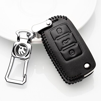 适用于2019款上汽Skoda全新昕动钥匙套14/19款昕动车钥匙包真皮套