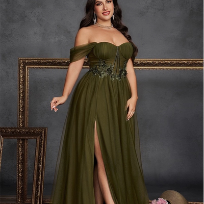 Plus Size Prom Dress Evening Gown Bridesmaid Dress 4XL 礼服