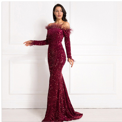 evening party dresses long maix sexy wedding birthday gown